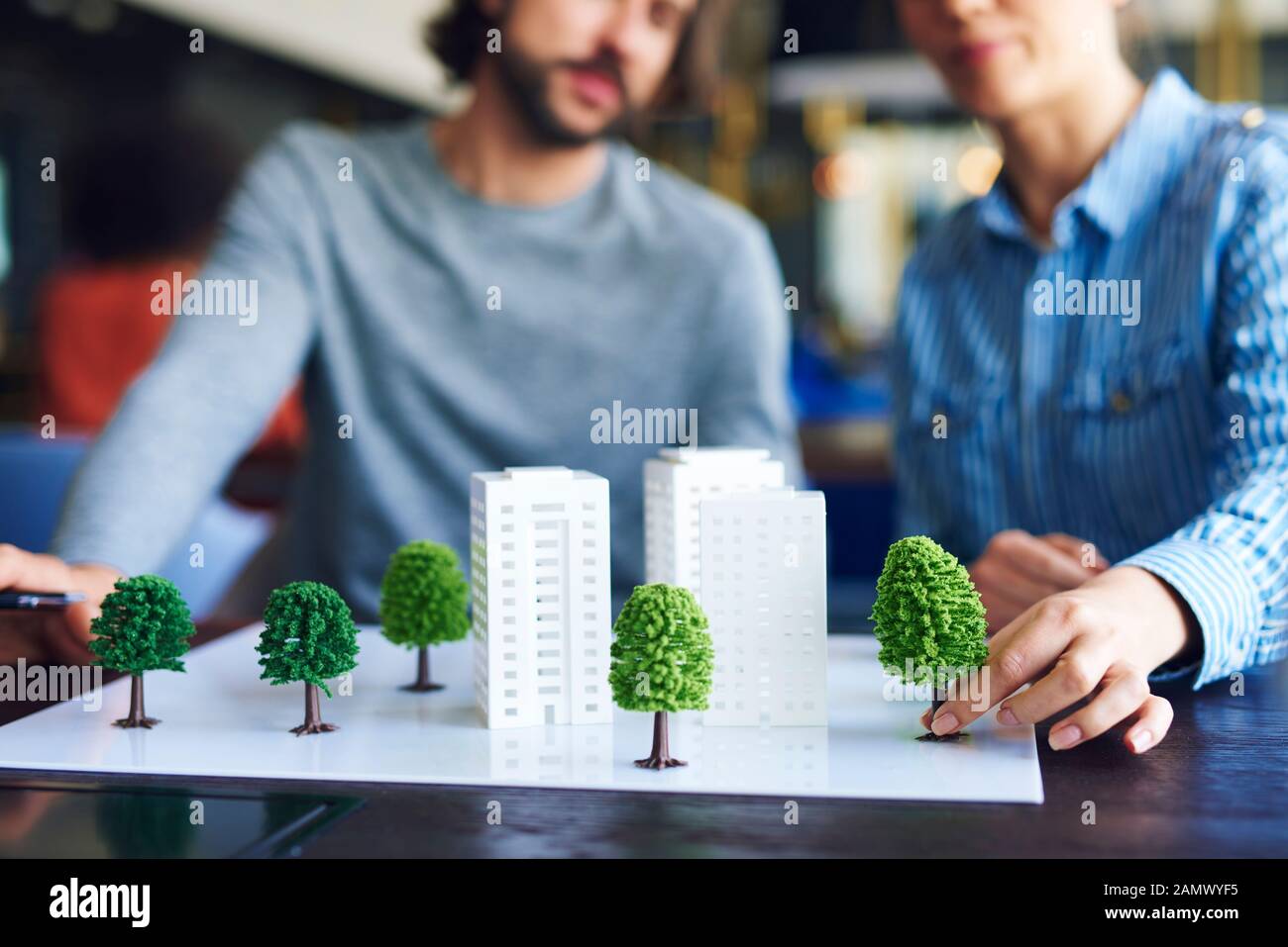 Architectural model on the office table Stock Photo - Alamy