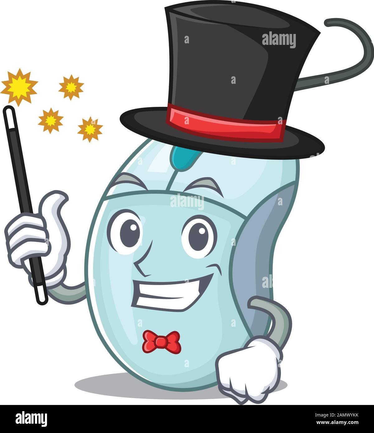 A picture of computer mouse performance as a Magician Stock Vector ...