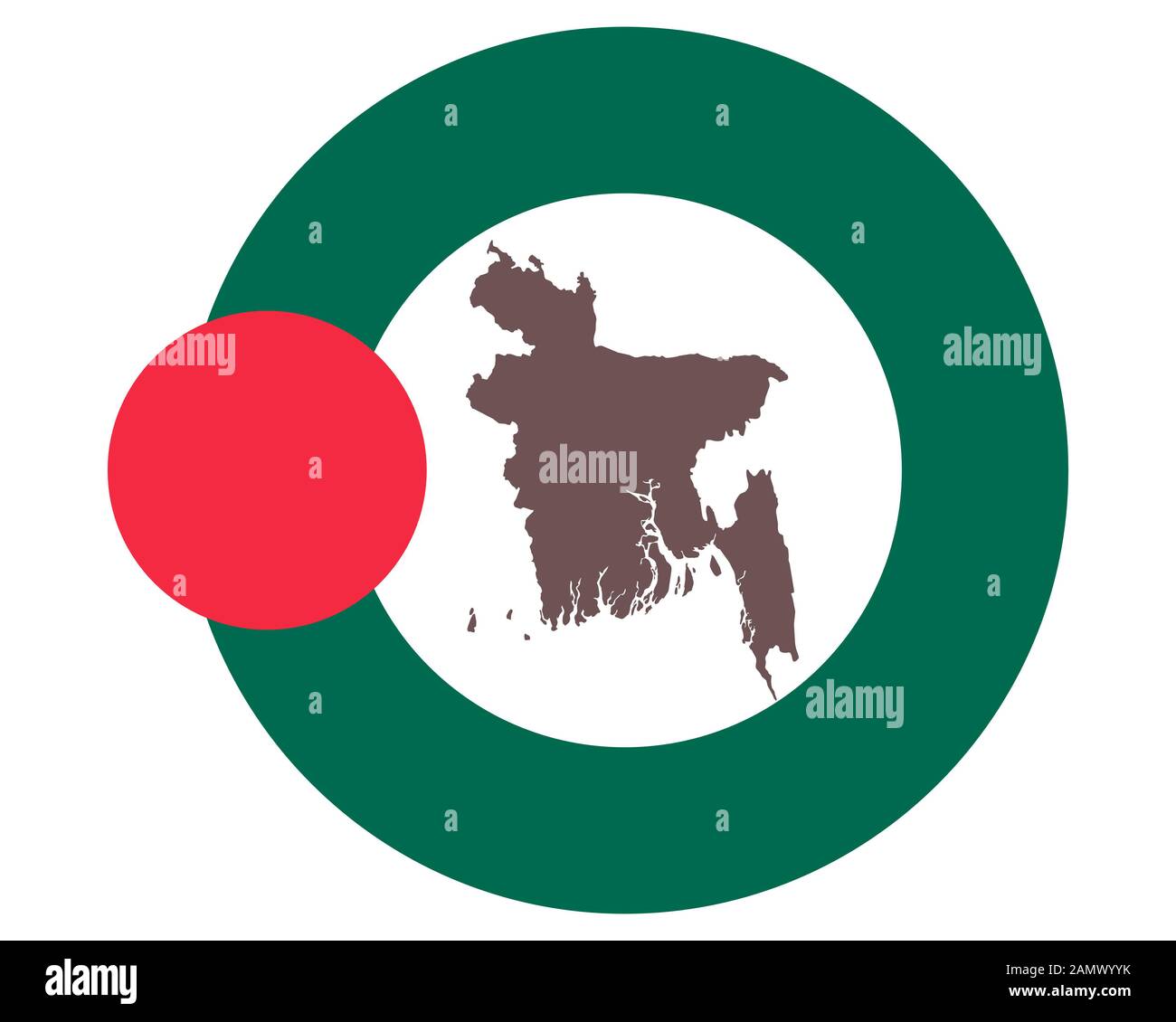 Map of Bangladesh on background with flag Stock Photo - Alamy