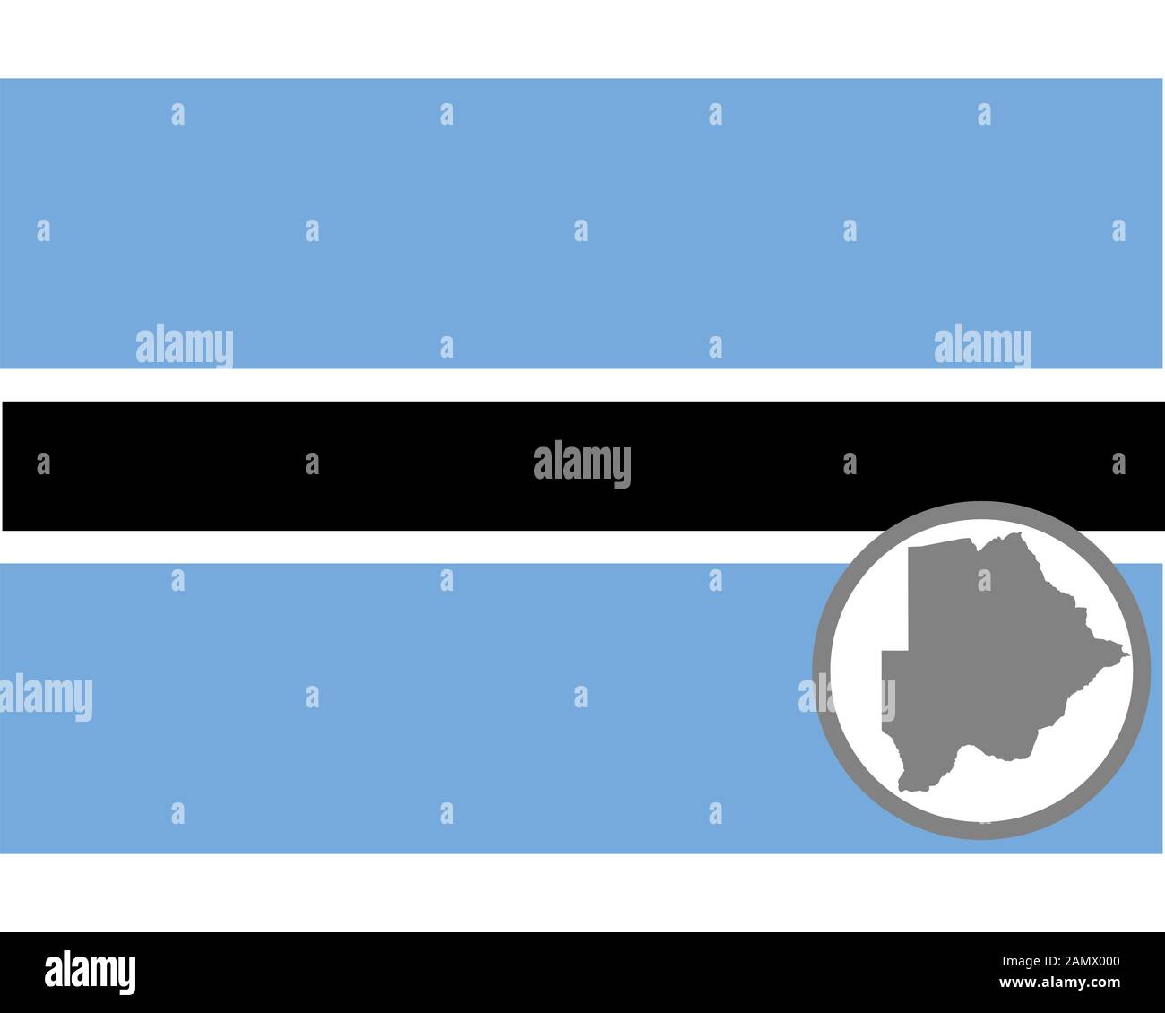 Flag and map of Botswana Stock Photo - Alamy