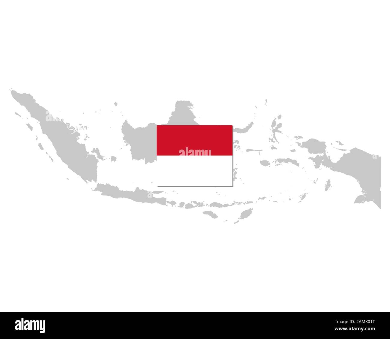 Flag and map of Indonesia Stock Photo - Alamy
