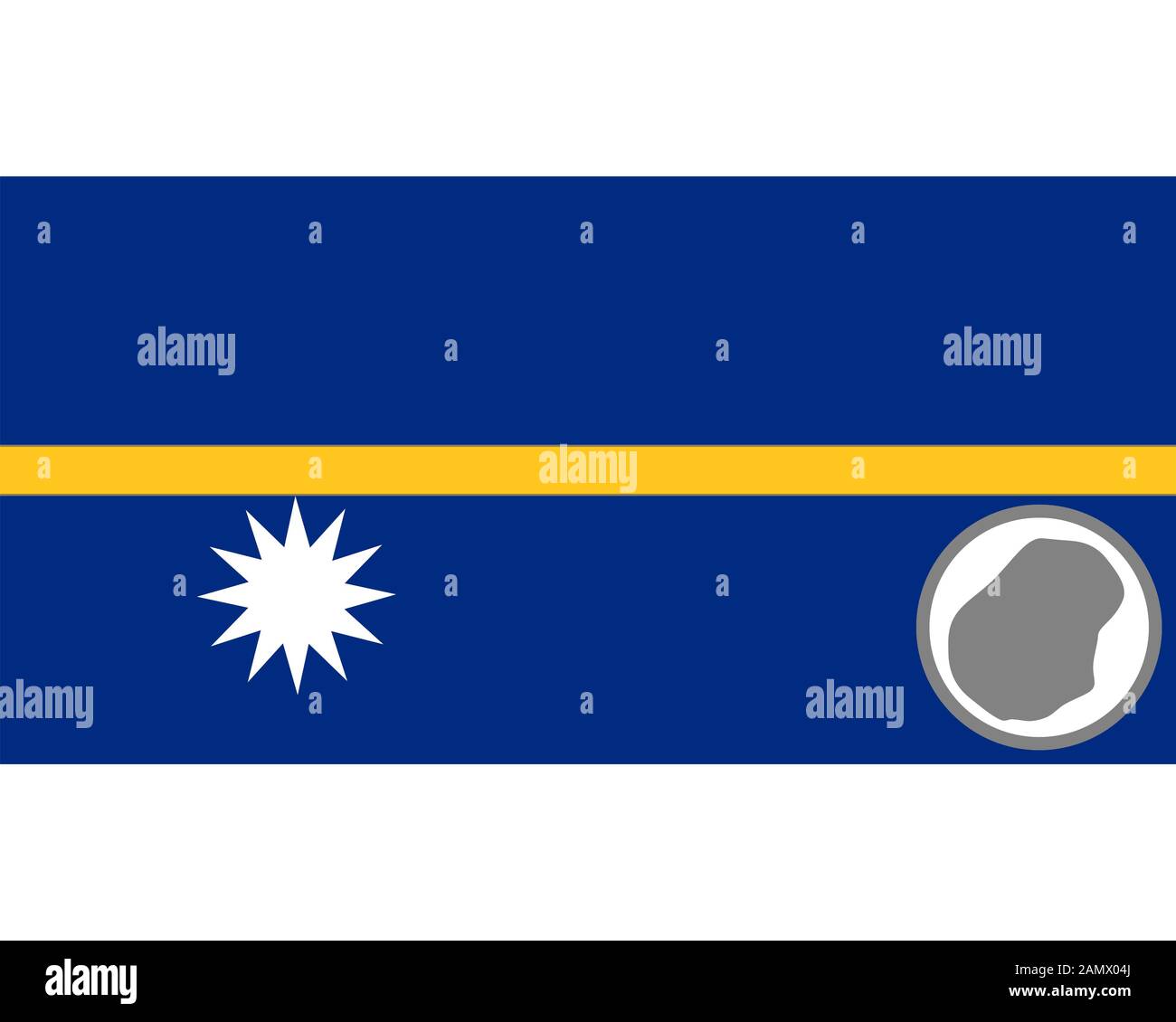Flag and map of Nauru Stock Photo - Alamy