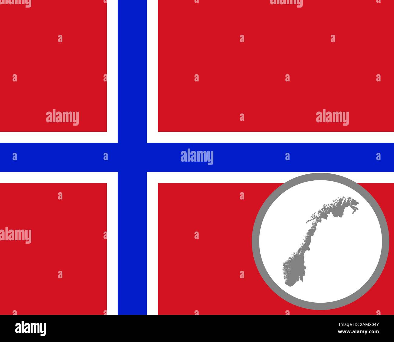 Flag and map of Norway Stock Photo - Alamy