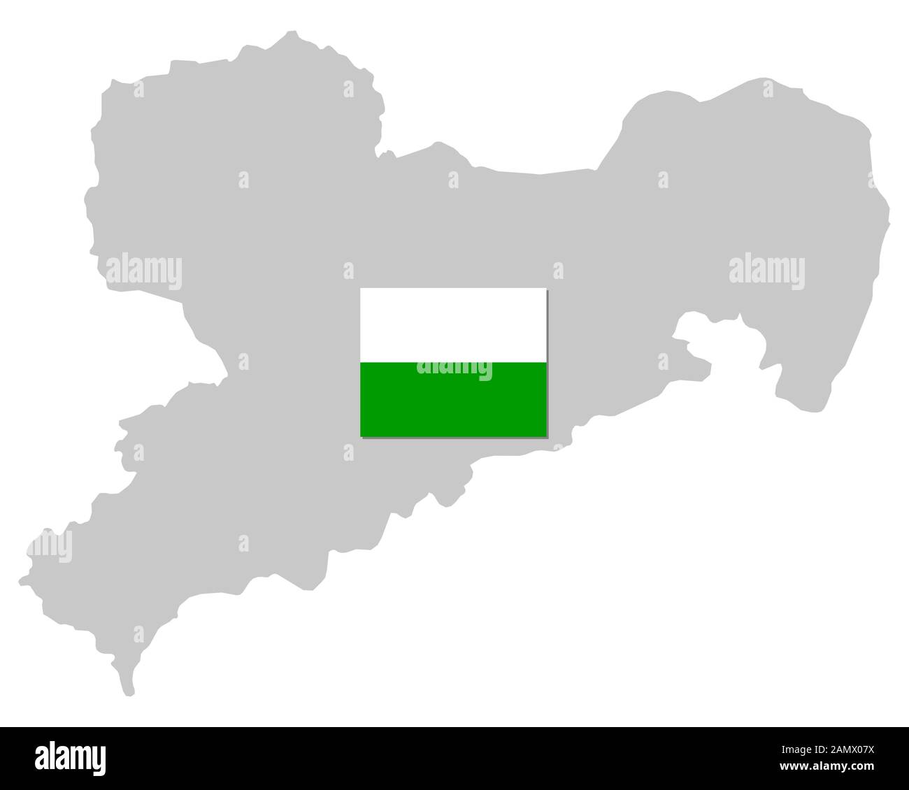 Flag and map of Saxony Stock Photo - Alamy