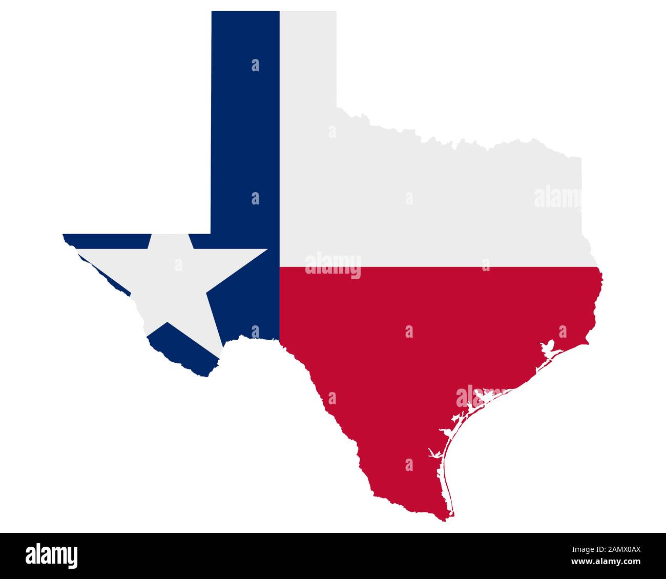 Flag in map of Texas Stock Photo - Alamy