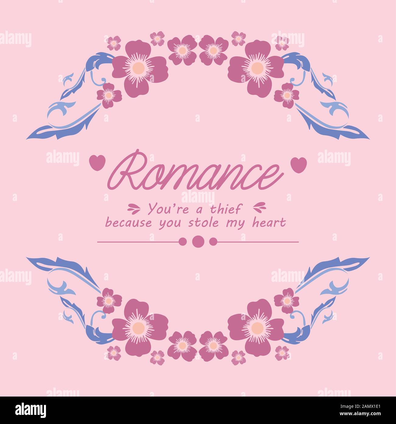 Wallpaper design for romance greeting card, with seamless pink floral ...