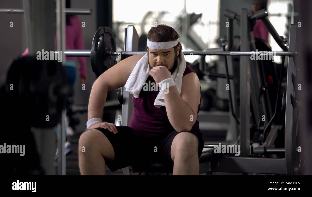 Obese man thinking hi-res stock photography and images - Alamy