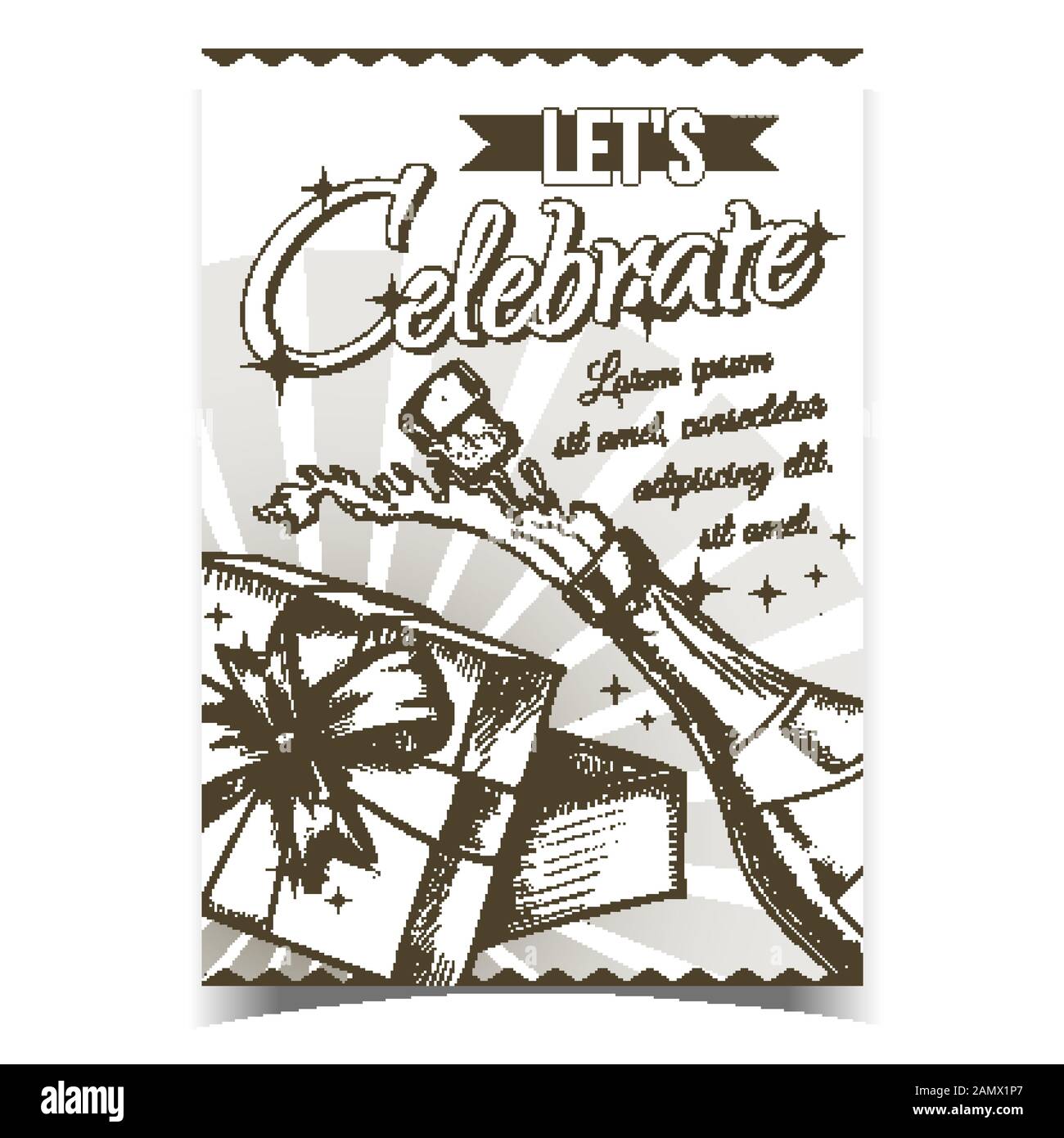 Celebrate Anniversary Advertising Poster Vector Stock Vector Image ...