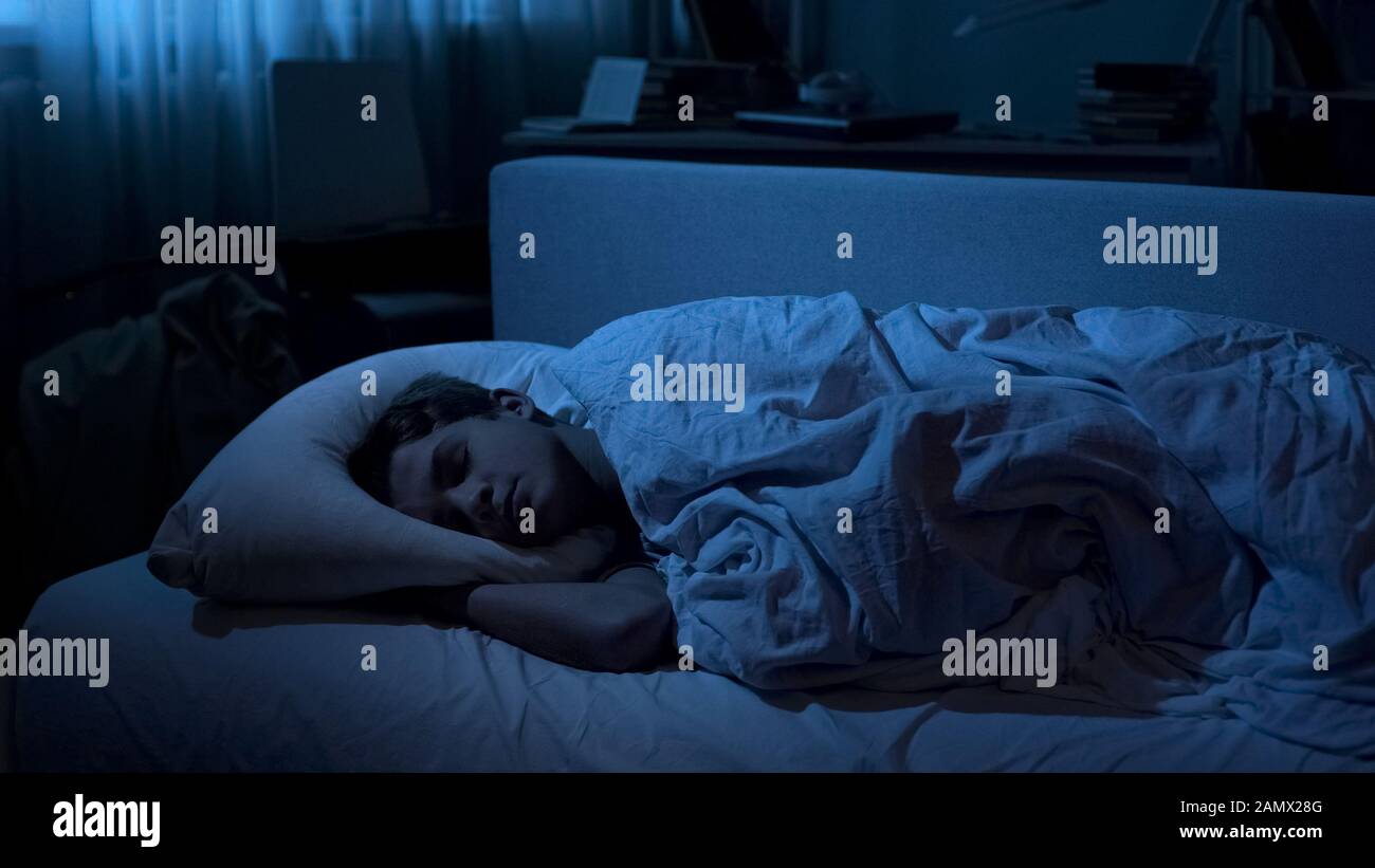 Teen boy sleeping bed hi-res stock photography and images - Alamy