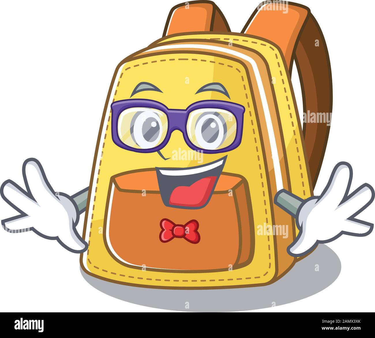 cartoon character of Geek kids school backpack design Stock Vector ...