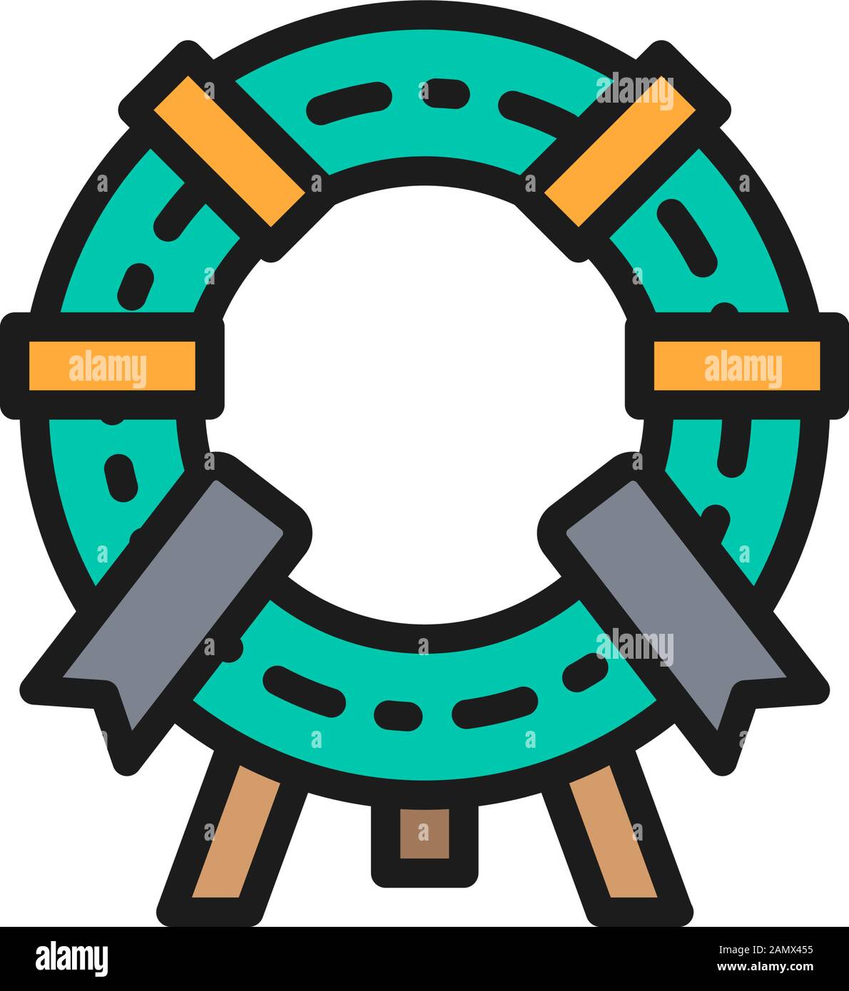 Burial wreath Stock Vector Images - Alamy