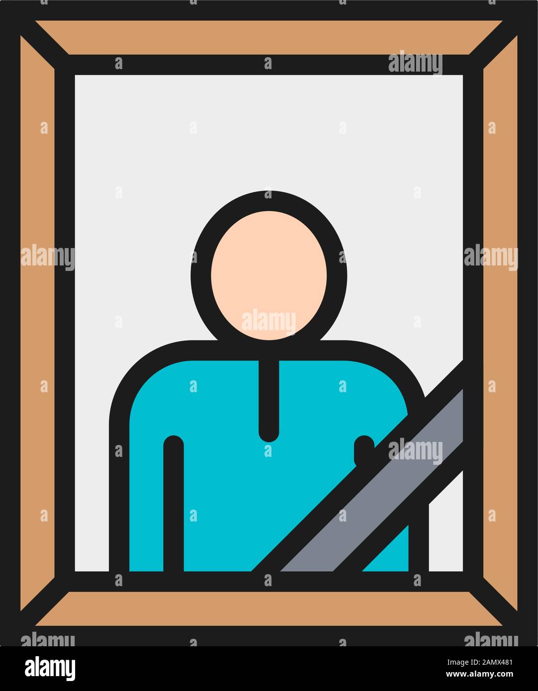 Cemetery icon modern line Stock Vector Images - Alamy