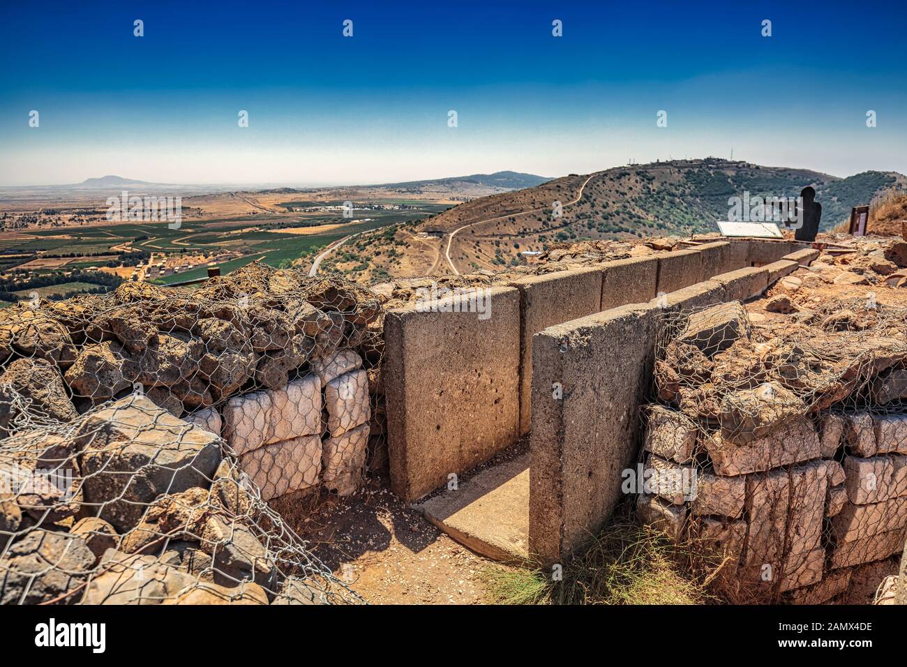 View over trench from Israel upon Syria Stock Photo - Alamy