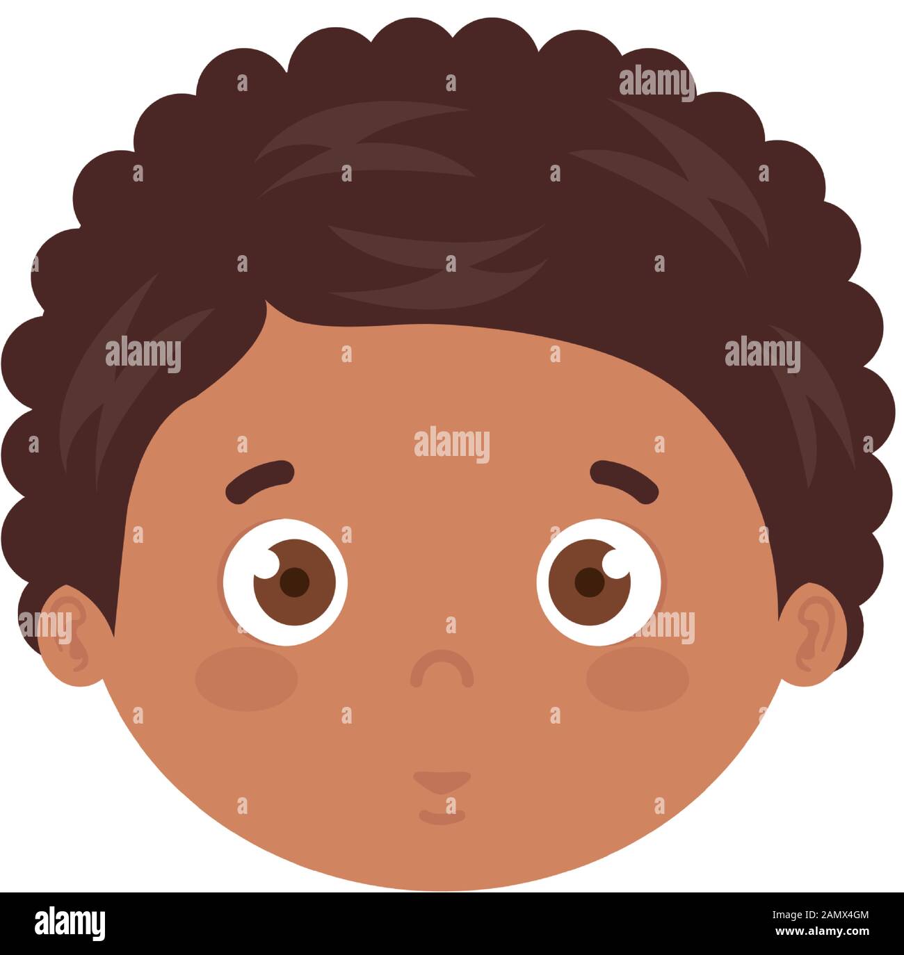 head of boy smiling on white background Stock Vector Image & Art - Alamy