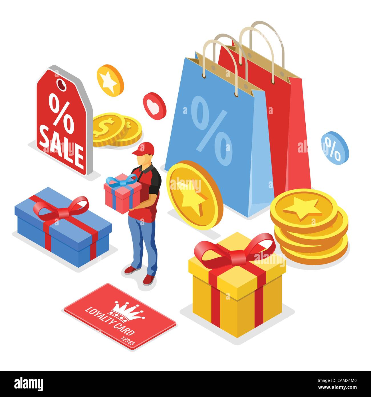 Gift box loyalty program Cut Out Stock Images & Pictures - Alamy