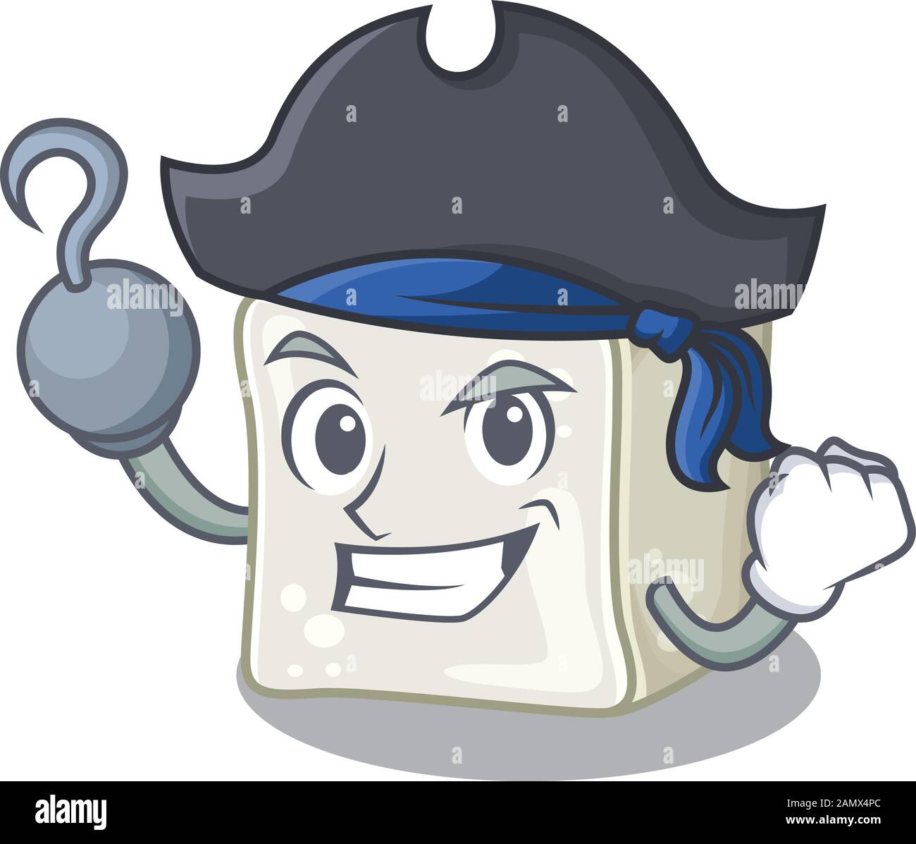 cool and funny sugar cube cartoon style wearing hat Stock Vector Image ...