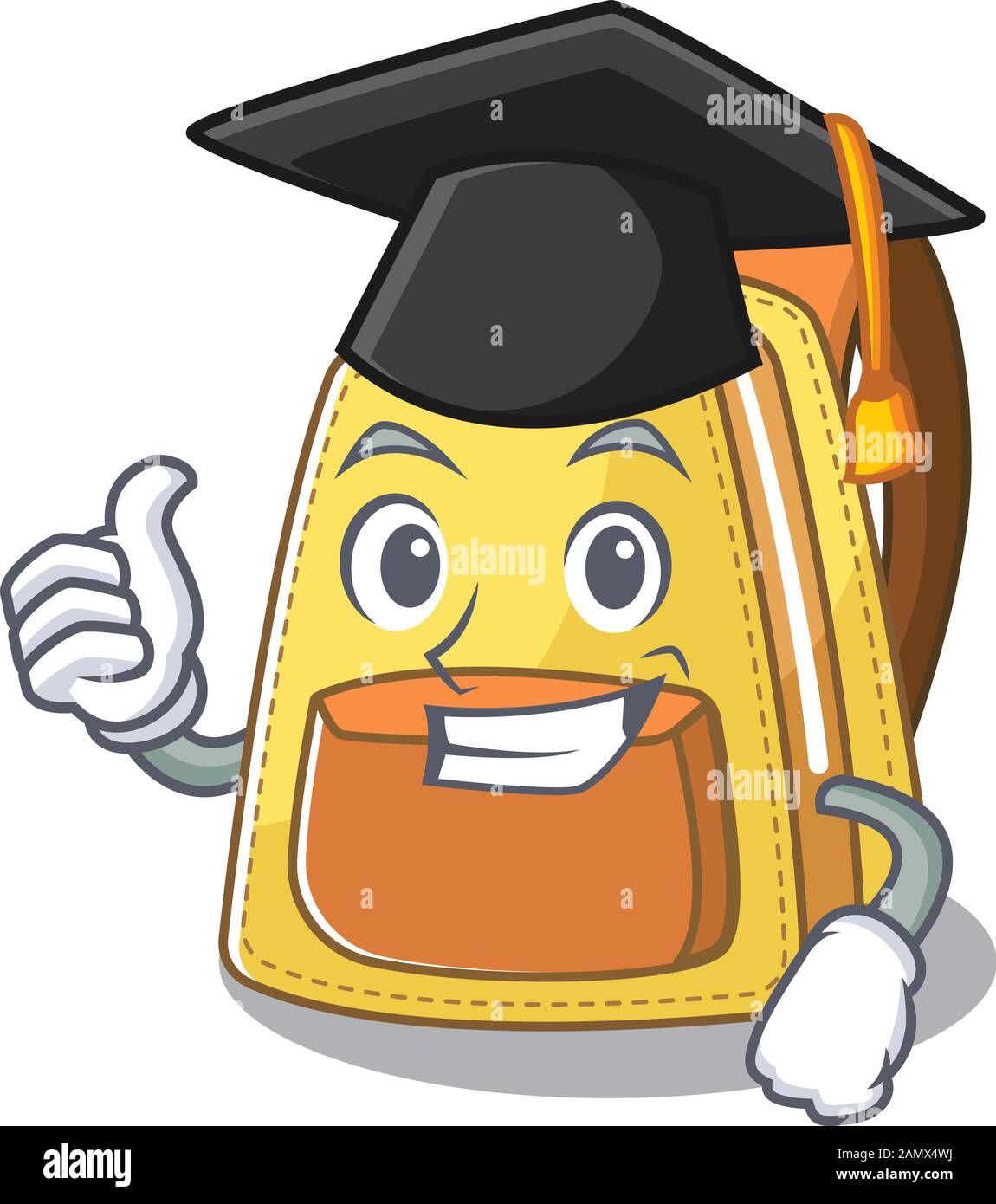 happy and proud of kids school backpack wearing a black Graduation hat ...