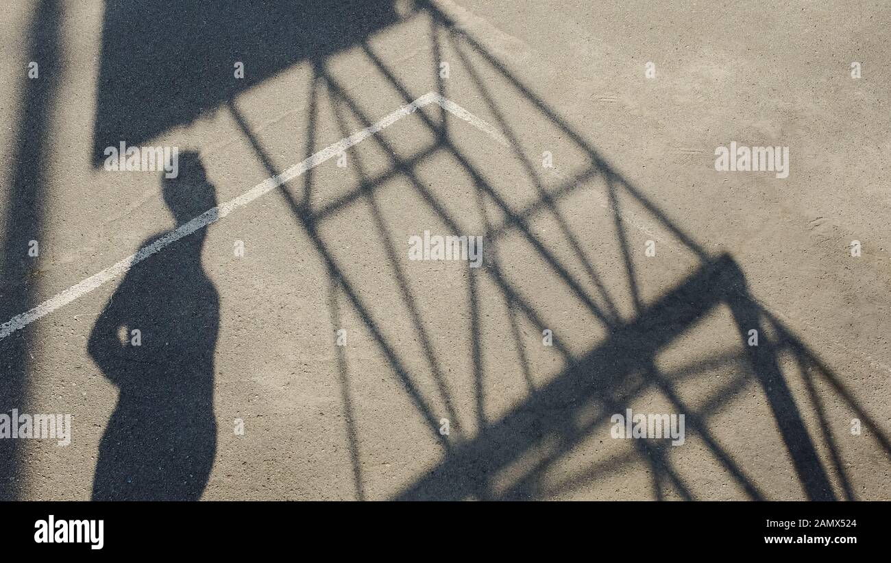 Silhouette man standing stadium hi-res stock photography and images - Alamy