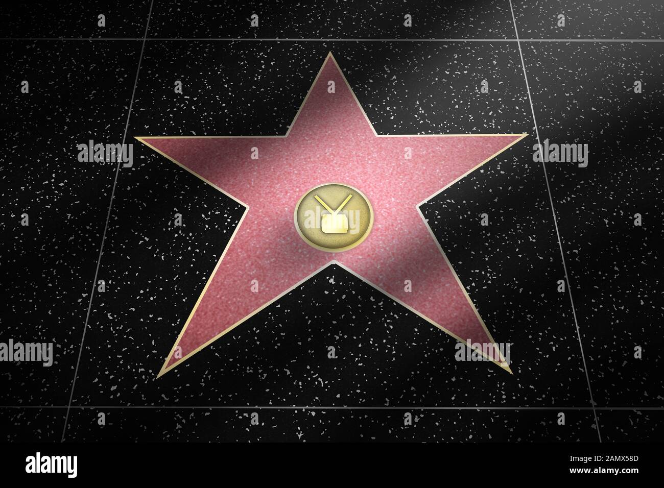 Hollywood Star Framed Boulevard - Television receiver Stock Photo - Alamy
