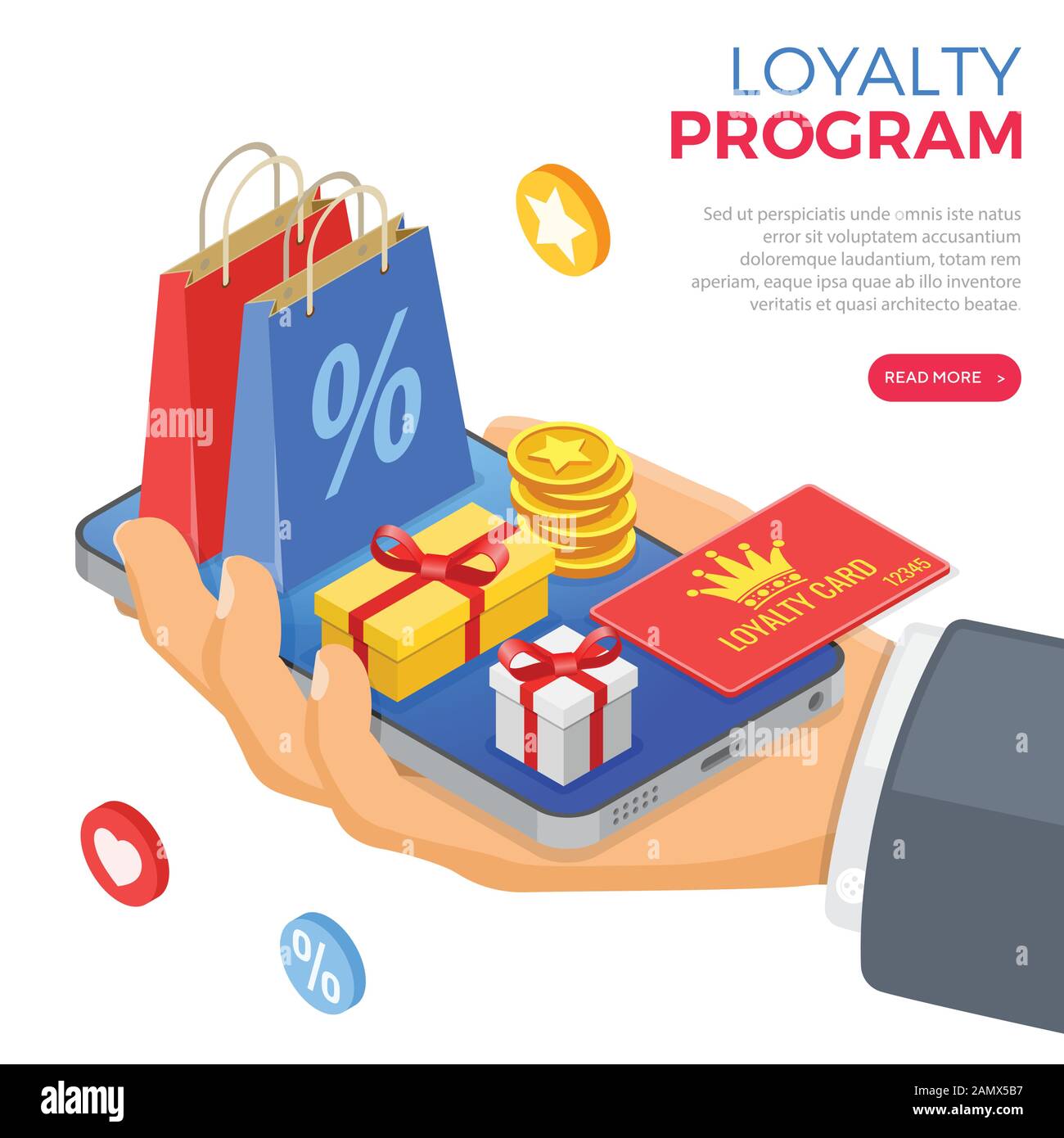 Customer Loyalty Programs Banner Stock Vector Image & Art - Alamy