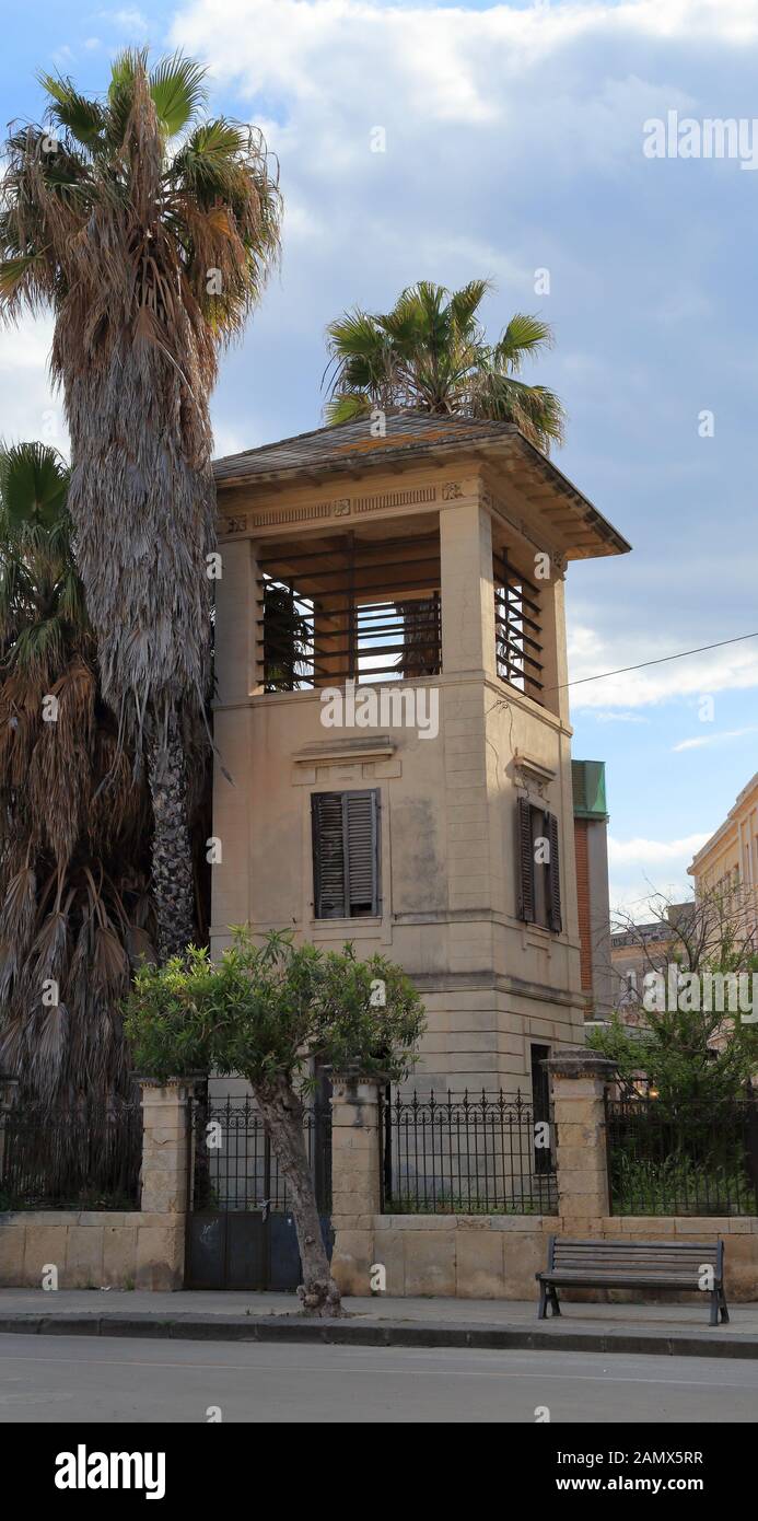 Old telephone or transformer tower Stock Photo - Alamy