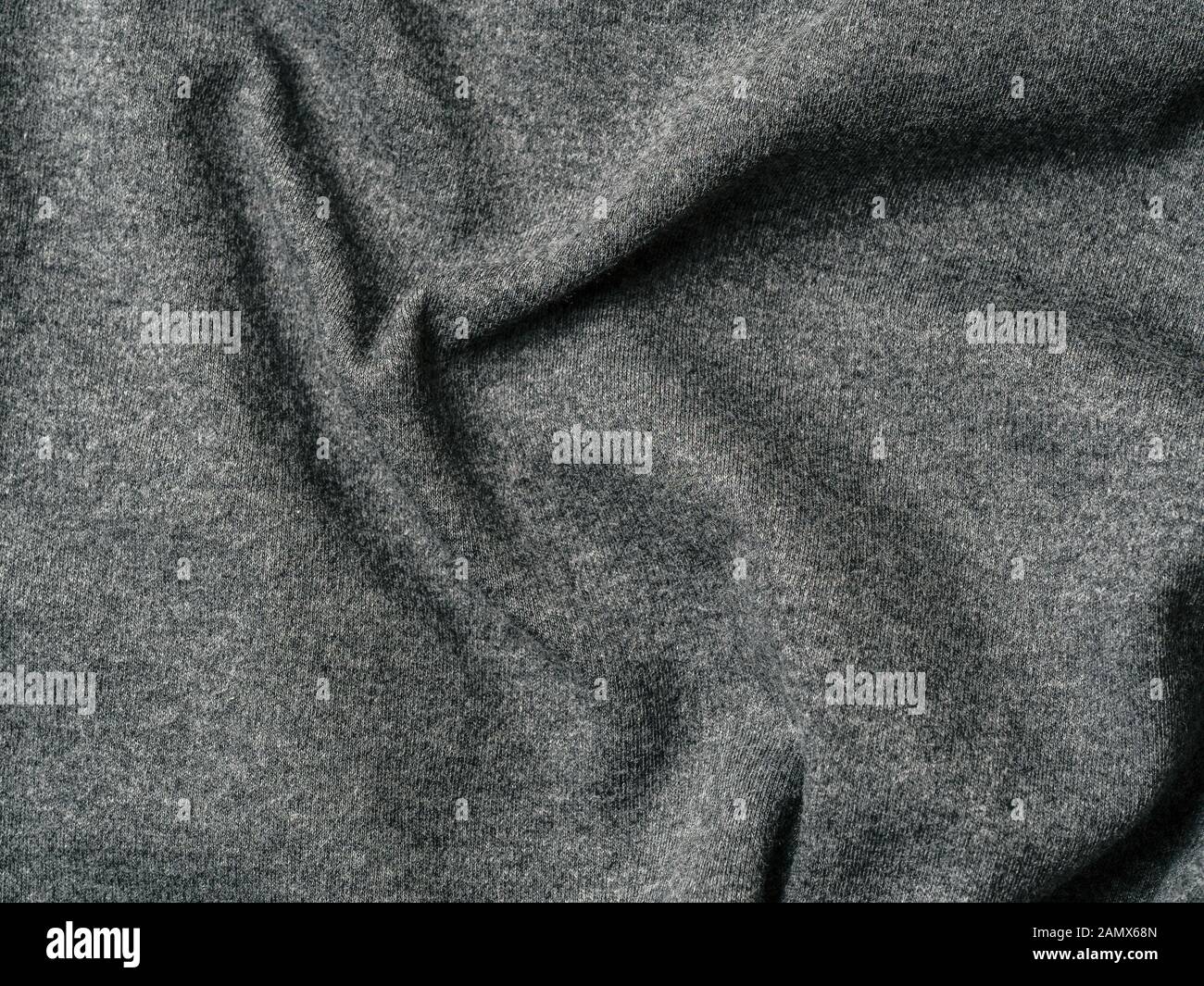 Gray cotton fabric texture. Clothes cotton jersey background with folds ...