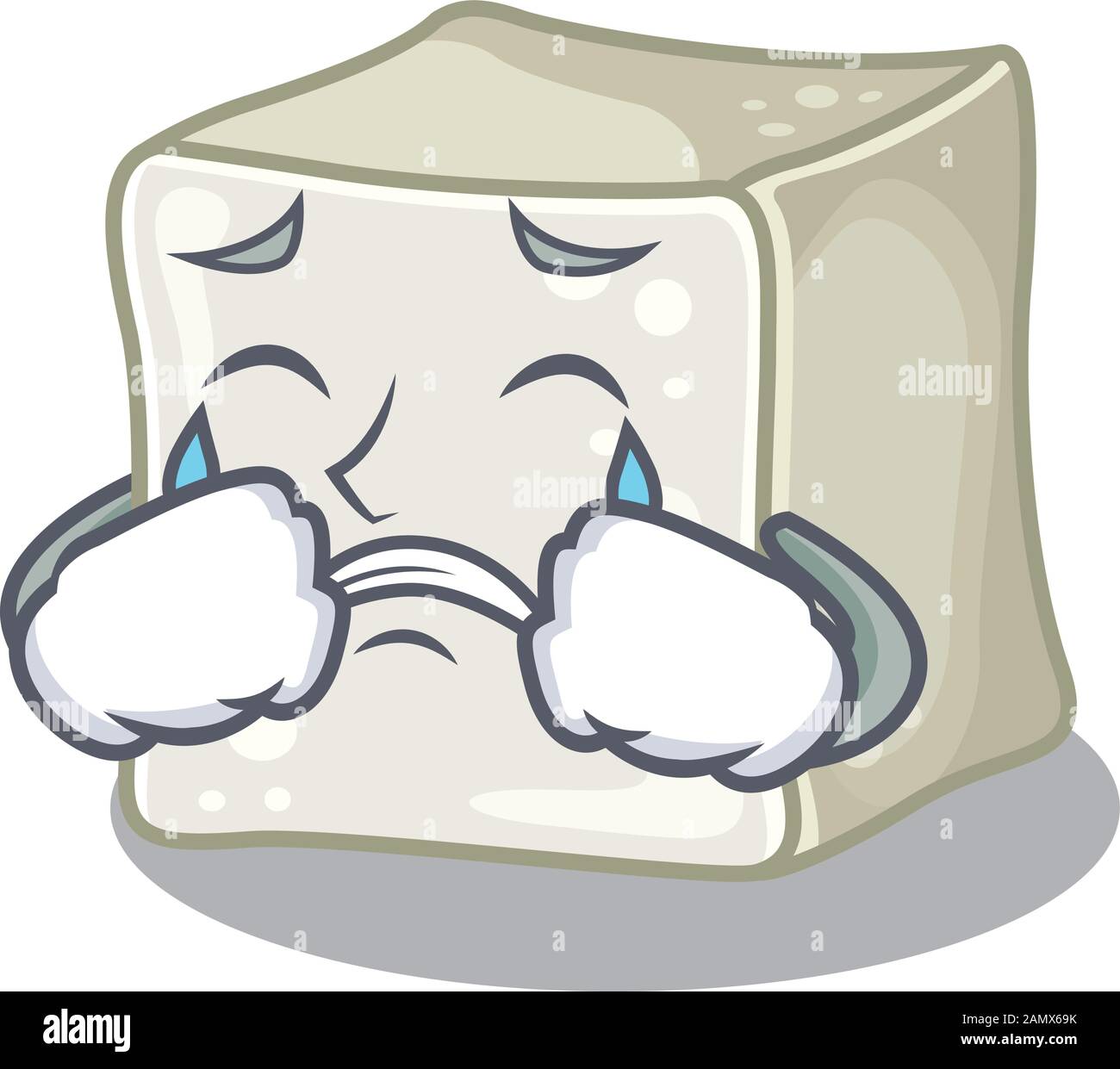 Sad of sugar cube cartoon mascot style Stock Vector Image & Art - Alamy