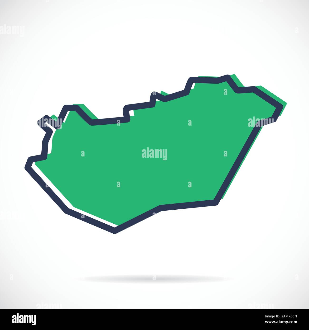 Stylized simple outline map of Hungary Stock Vector Image & Art - Alamy