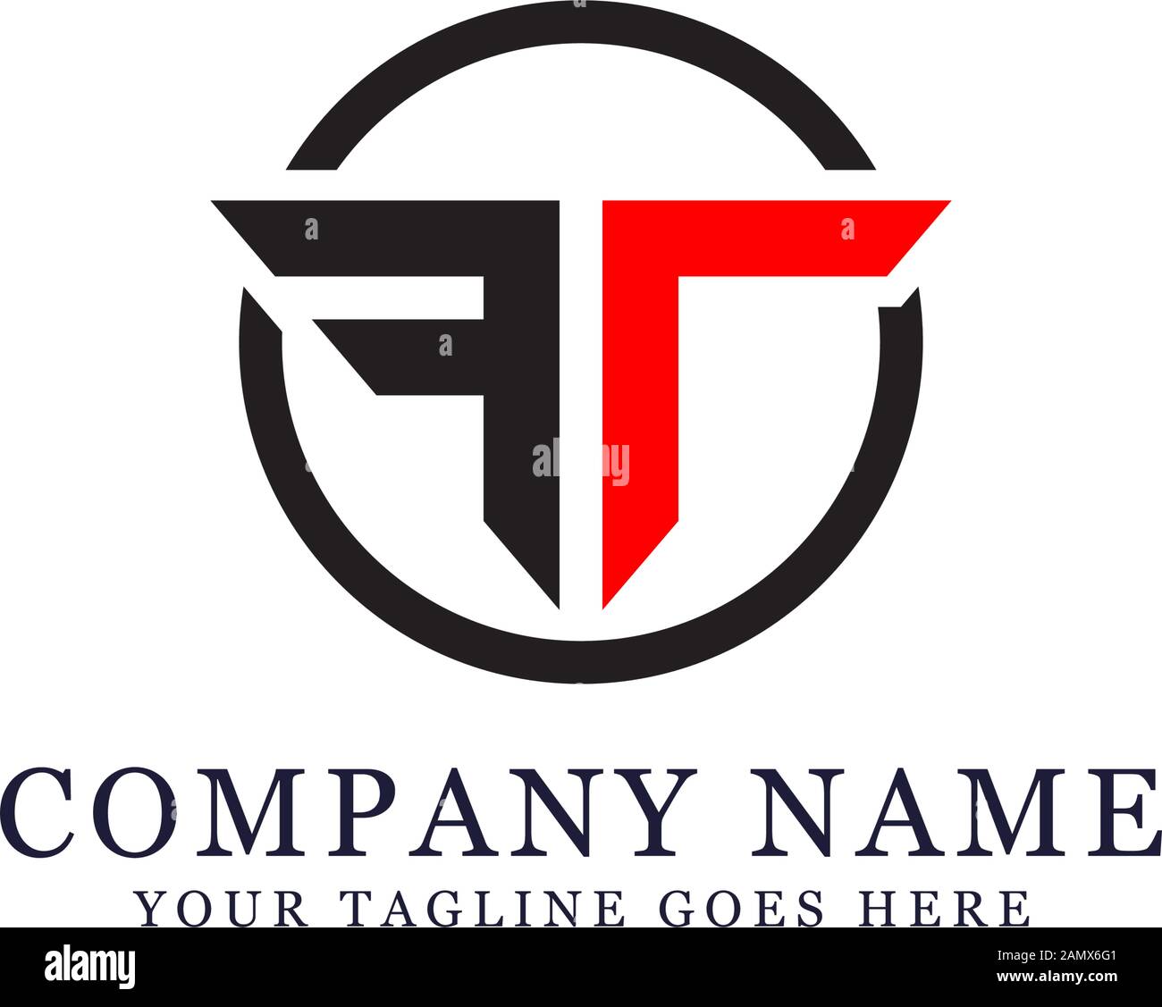 FR letter logo with circle, initial name logo circle Stock Vector Image ...