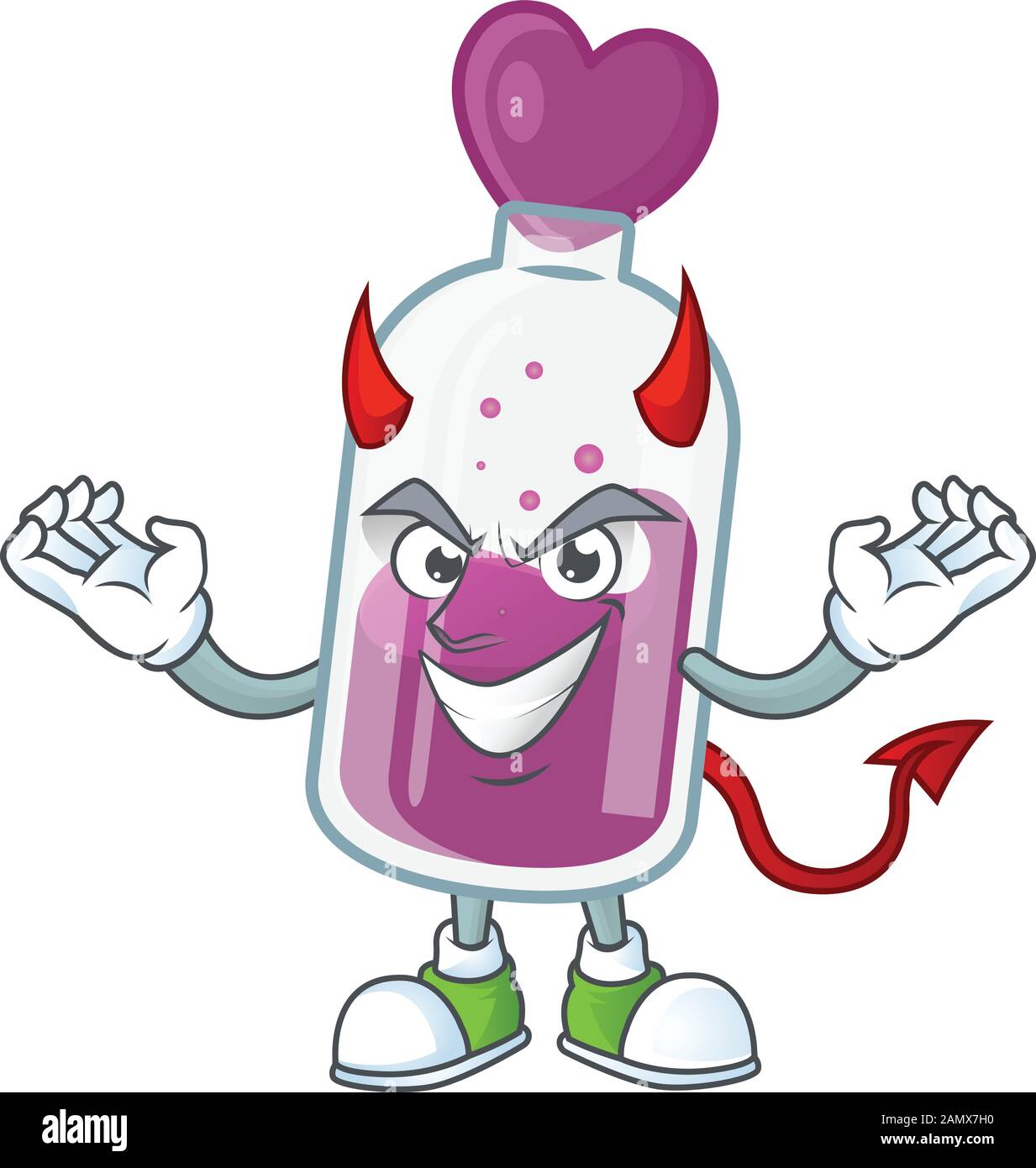 Devil purple potion Cartoon character design style Stock Vector Image ...