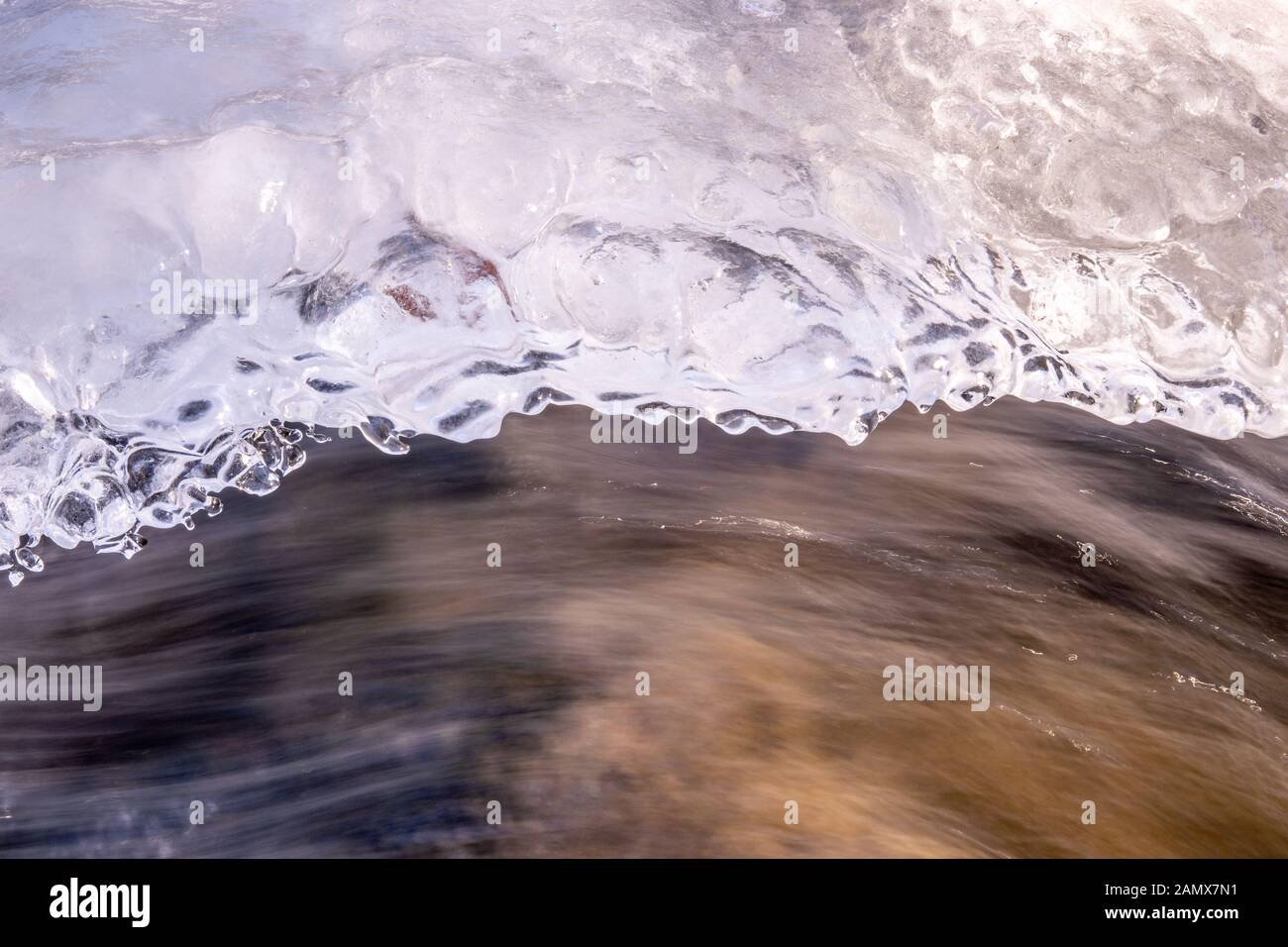 texture of ice above a frozen river Stock Photo - Alamy