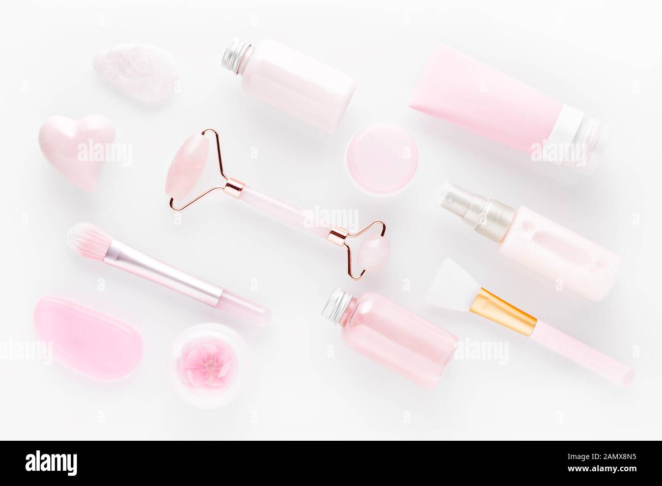 Pink beauty products Cut Out Stock Images & Pictures - Alamy