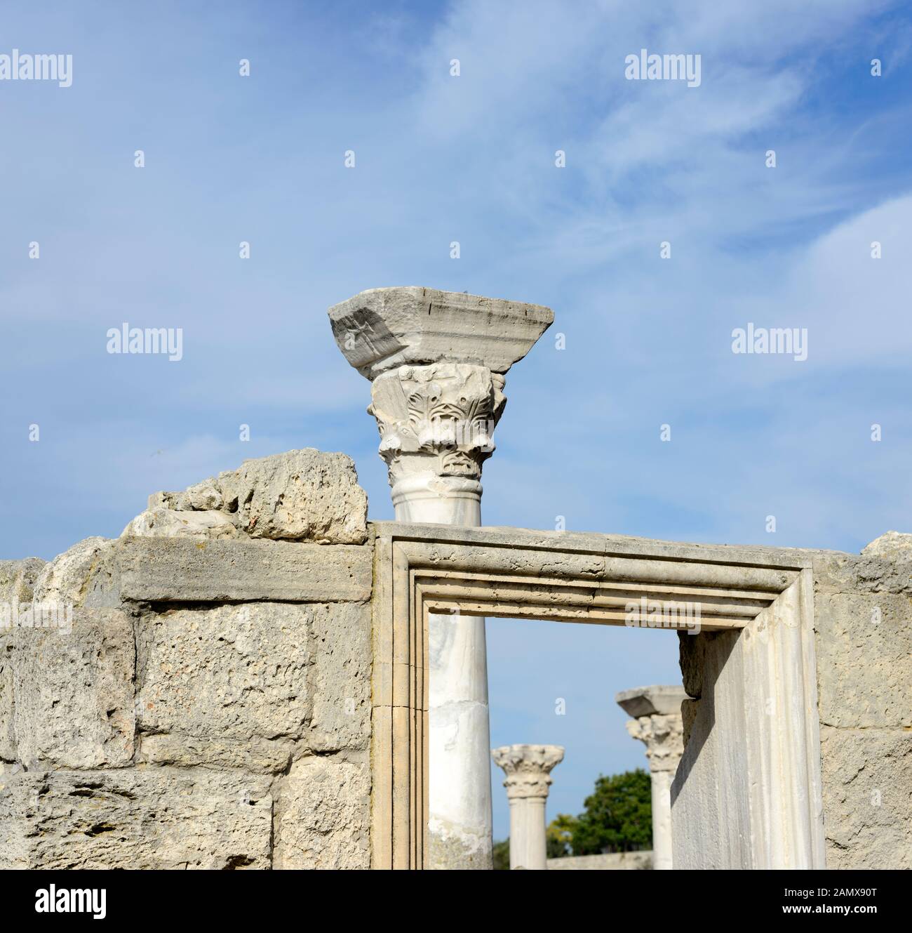 Close-up ruins of famous early Christian basilica known as The 1935 ...