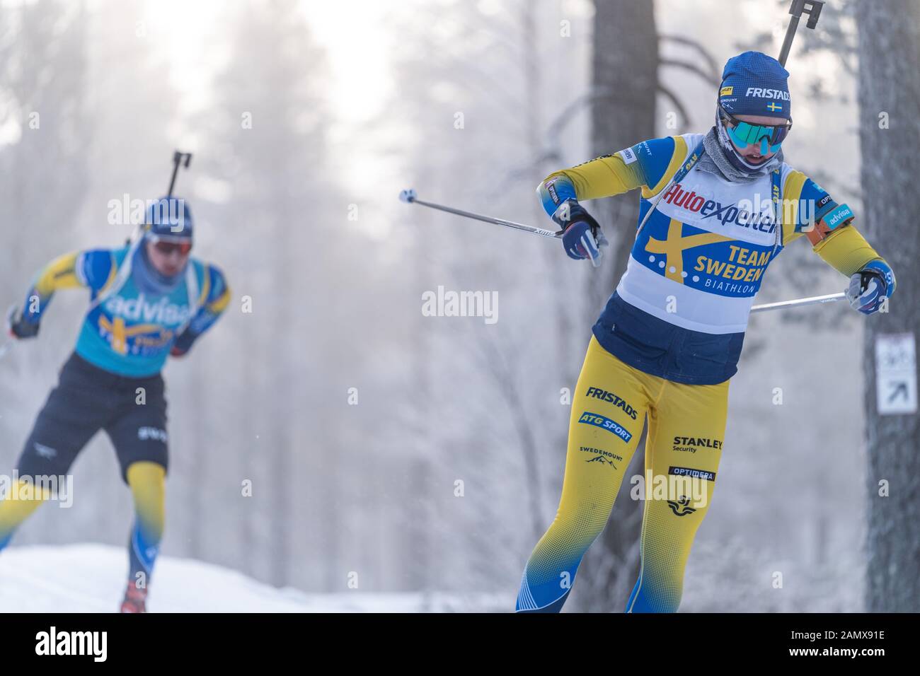 Swedish Biathletes Training in Winter at Idre Fjäll Stock Photo - Alamy
