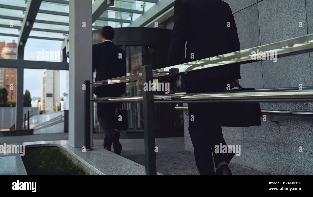 Office building work early in hi-res stock photography and images - Alamy