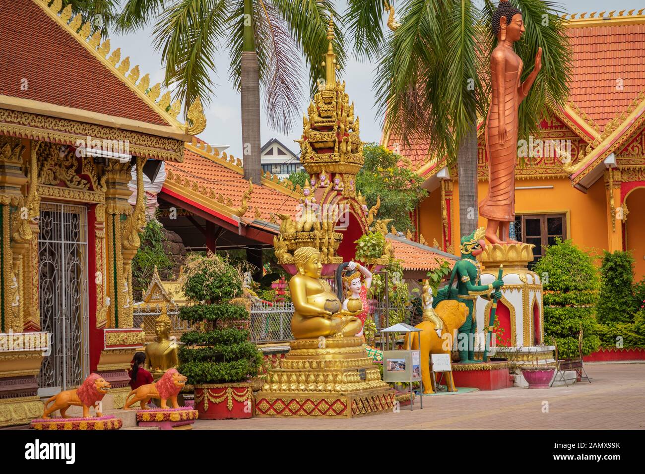 Wat si Muang Buddhist monastery in Vientiane, Laos Stock Photo - Alamy