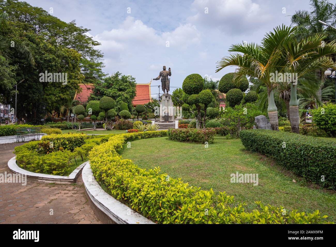 Monument in center of Vientiane, capital of Laos. Southeast Asia Stock ...