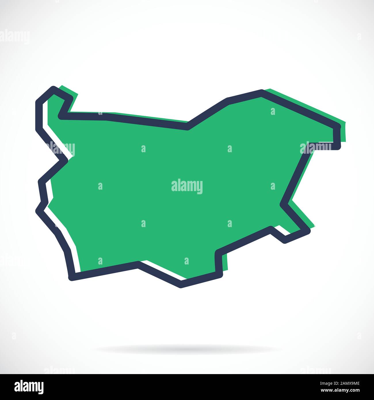 Stylized simple outline map of Bulgaria Stock Vector Image & Art - Alamy