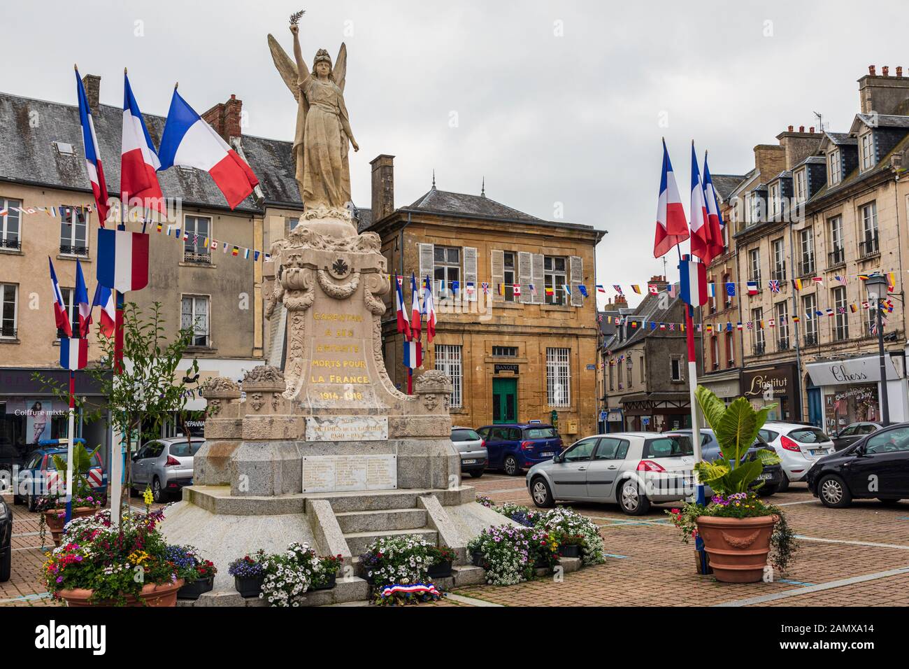 Place de la République, Carentan, Normandy Stock Photo - Alamy