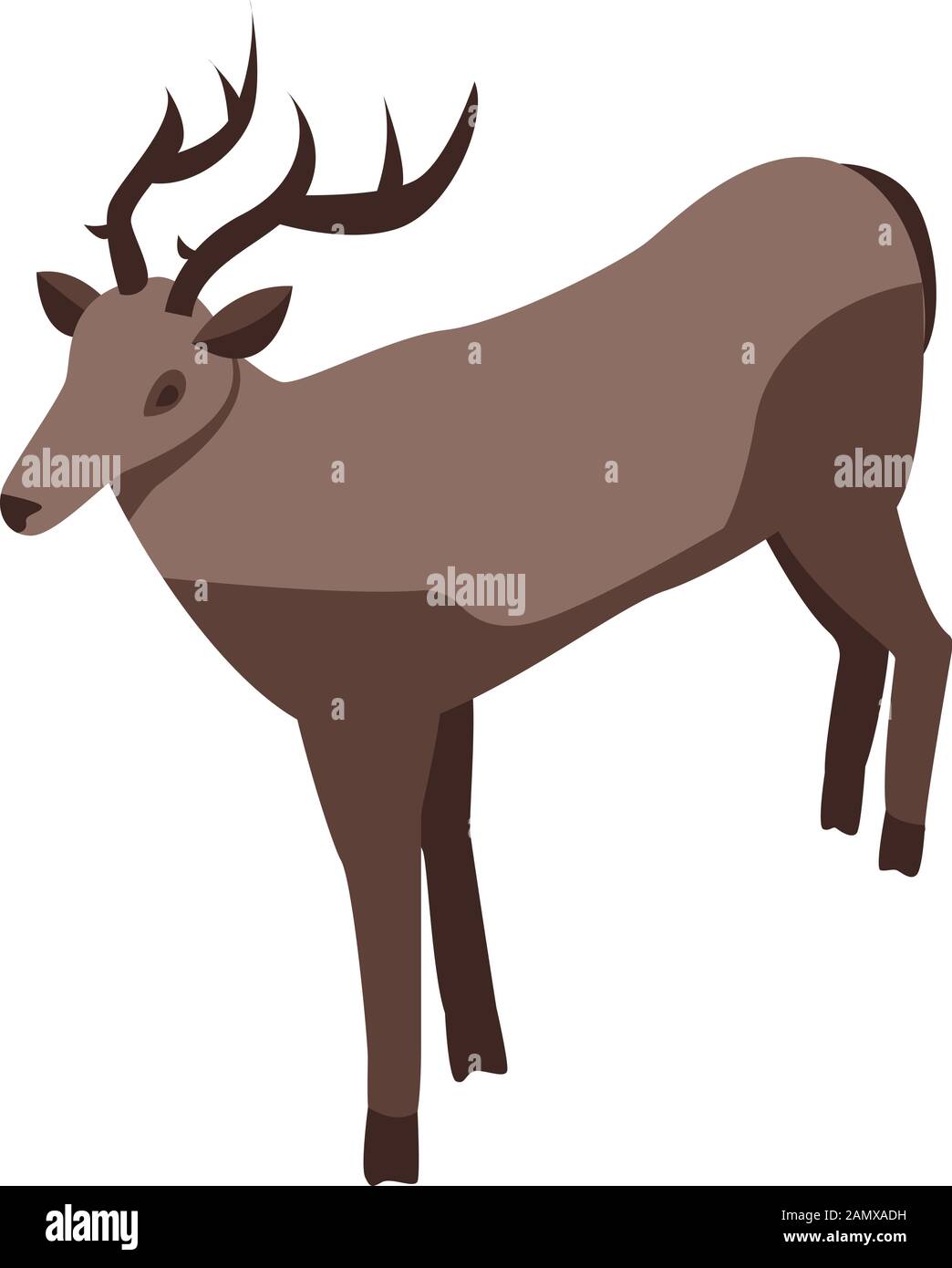 Backlit deer Stock Vector Images - Alamy