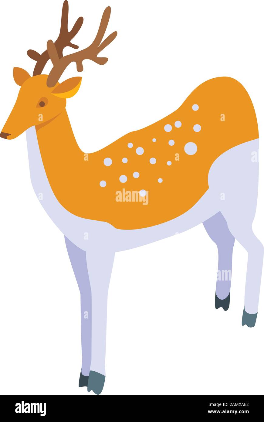 Female deer icon, isometric style Stock Vector Image & Art - Alamy