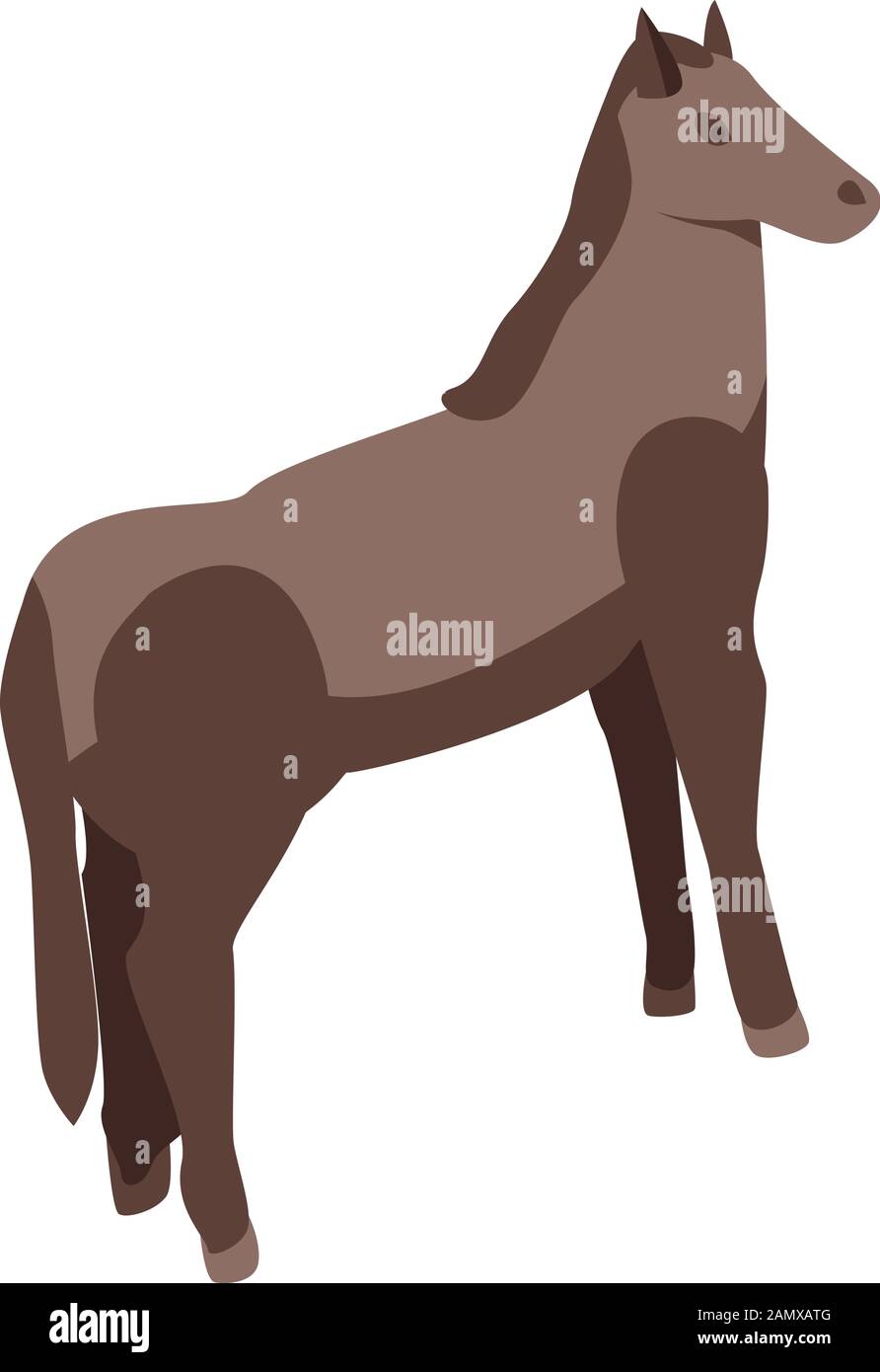 Wild horse icon, isometric style Stock Vector Image & Art - Alamy