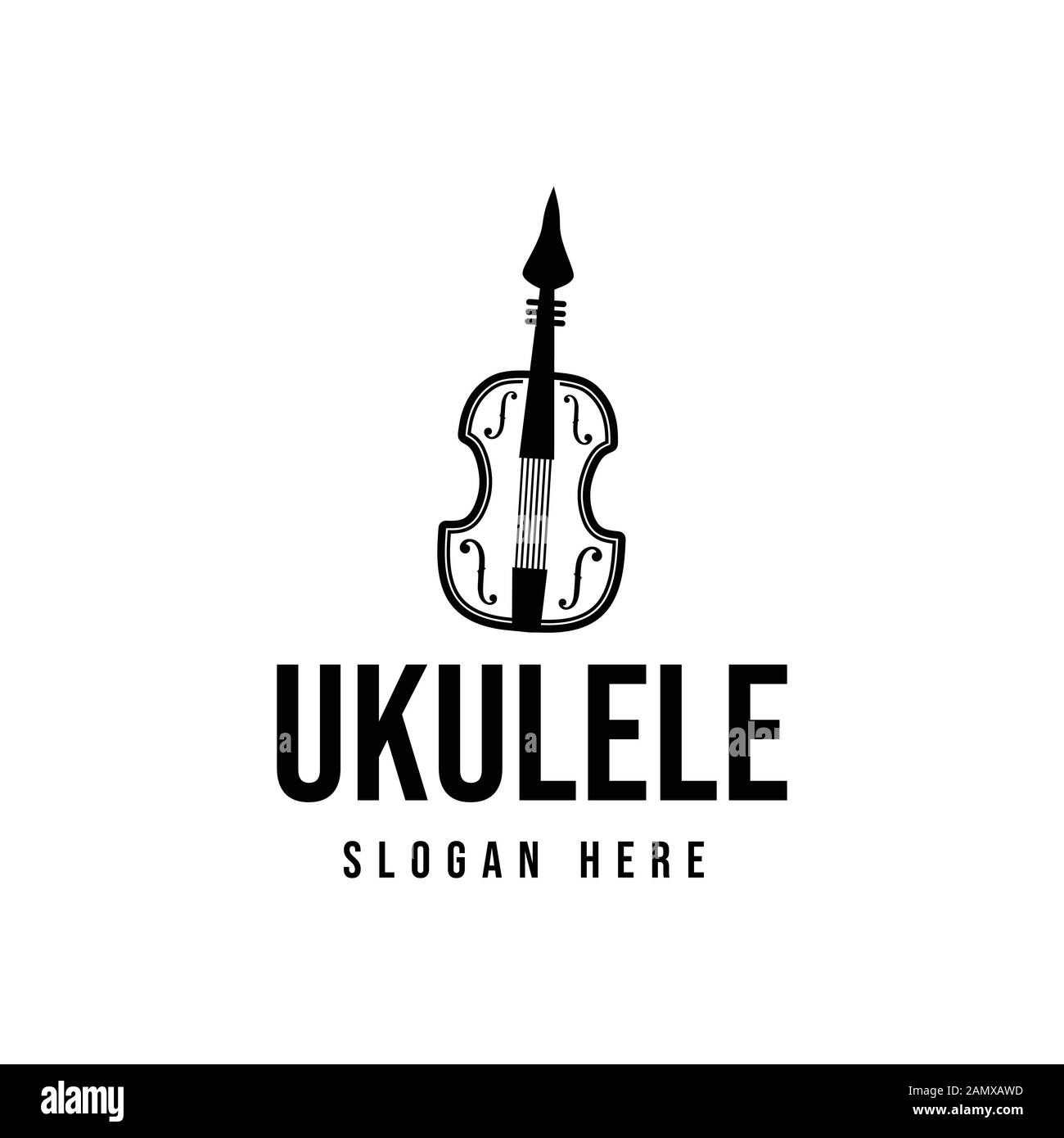 ukulele. musical logo Ideas. Inspiration logo design. Template Vector ...