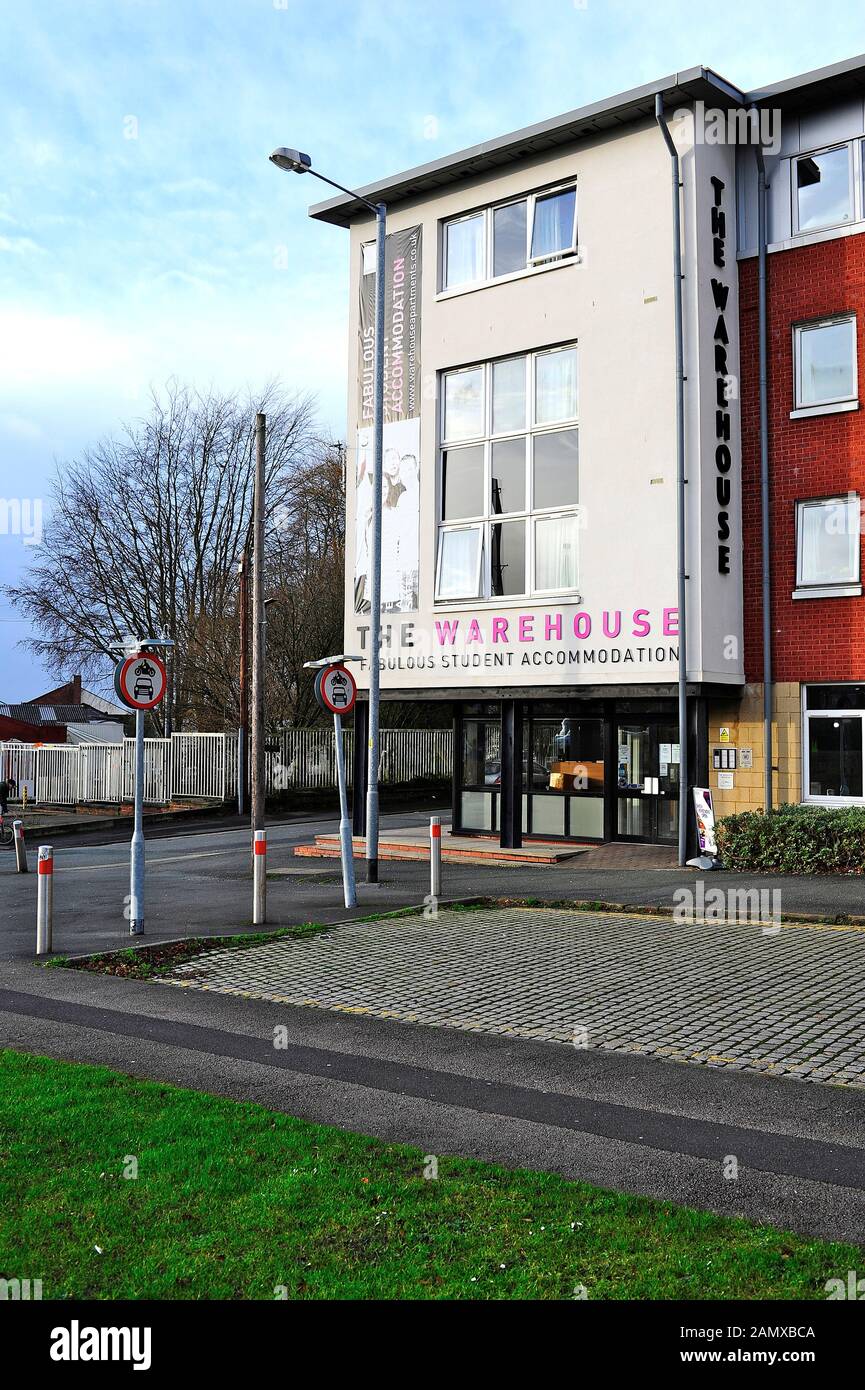 Modern architecture. The Warehouse building student accommodation block ...