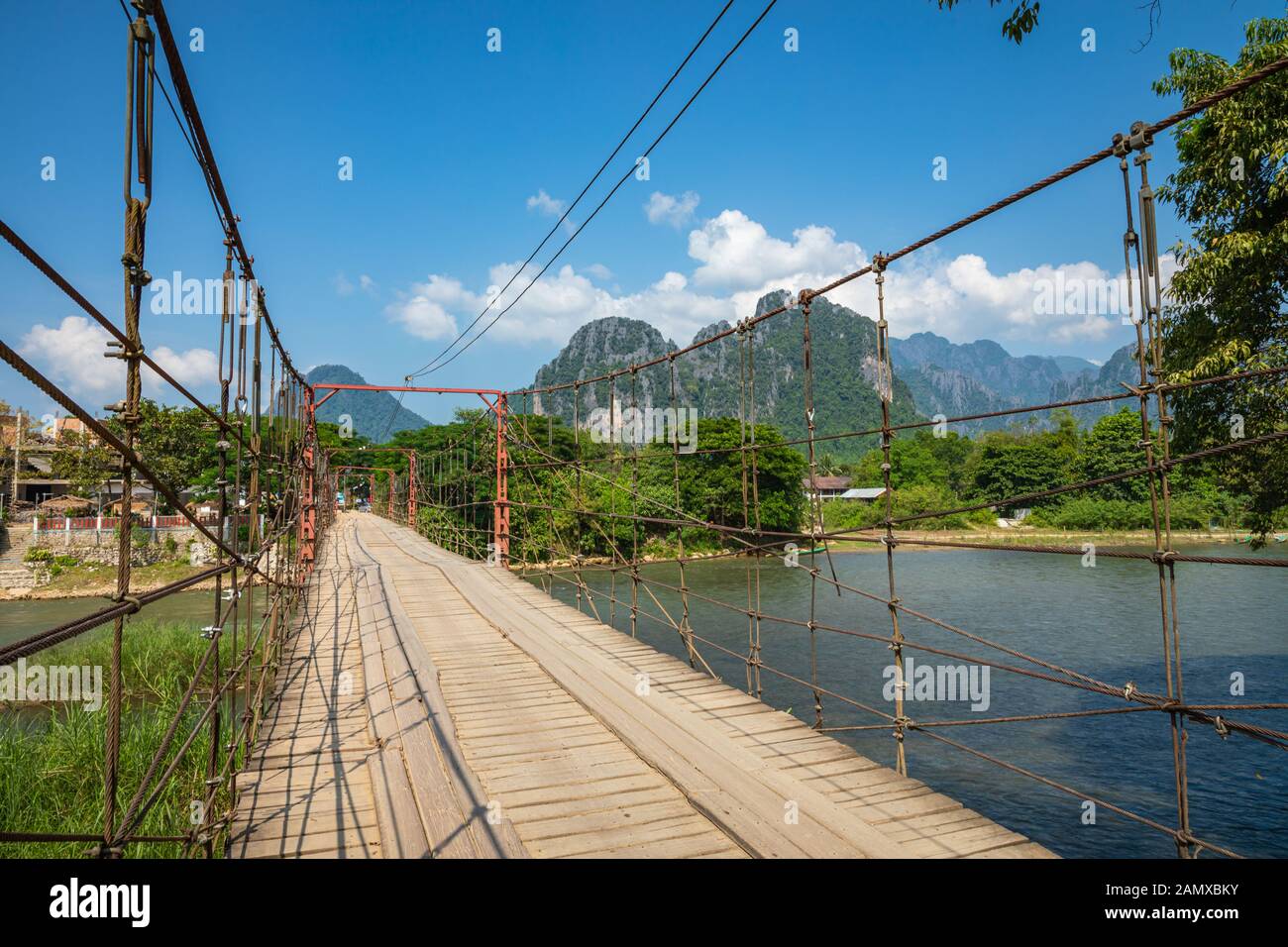 Bridge in Vang Vieng, Laos Southeast Asia Stock Photo - Alamy