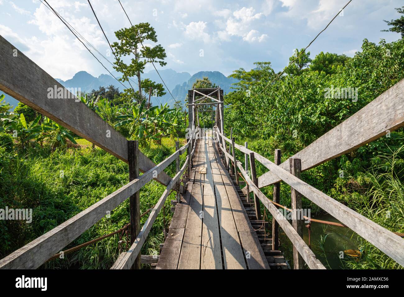 Bridge in Vang Vieng, Laos Southeast Asia Stock Photo - Alamy