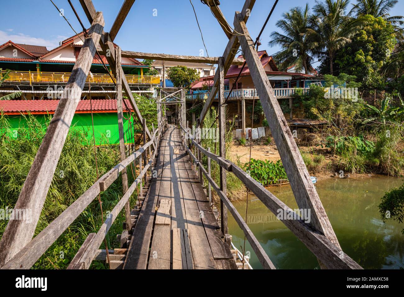 Bridge in Vang Vieng, Laos Southeast Asia Stock Photo - Alamy