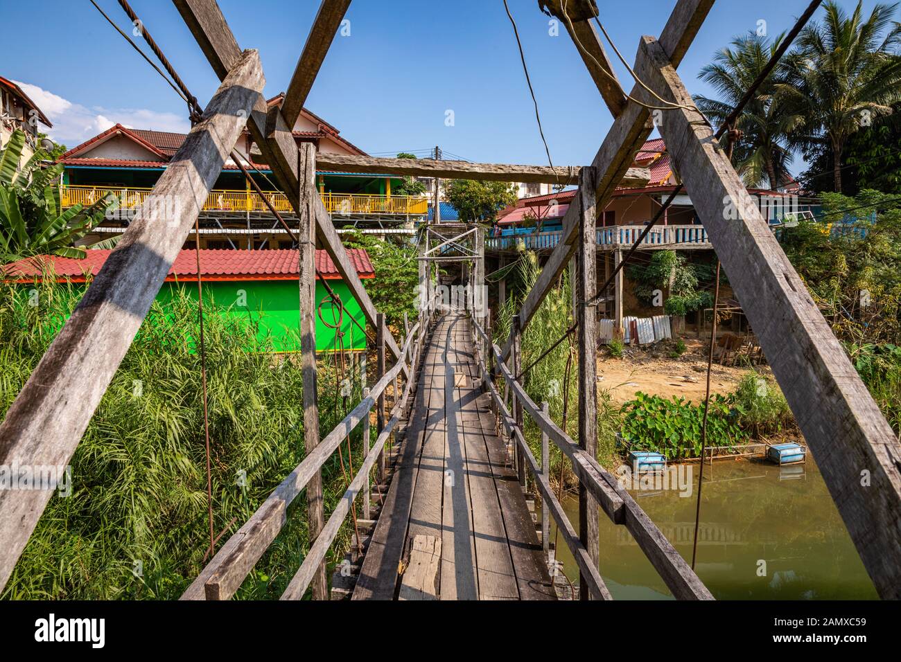 Bridge in Vang Vieng, Laos Southeast Asia Stock Photo - Alamy