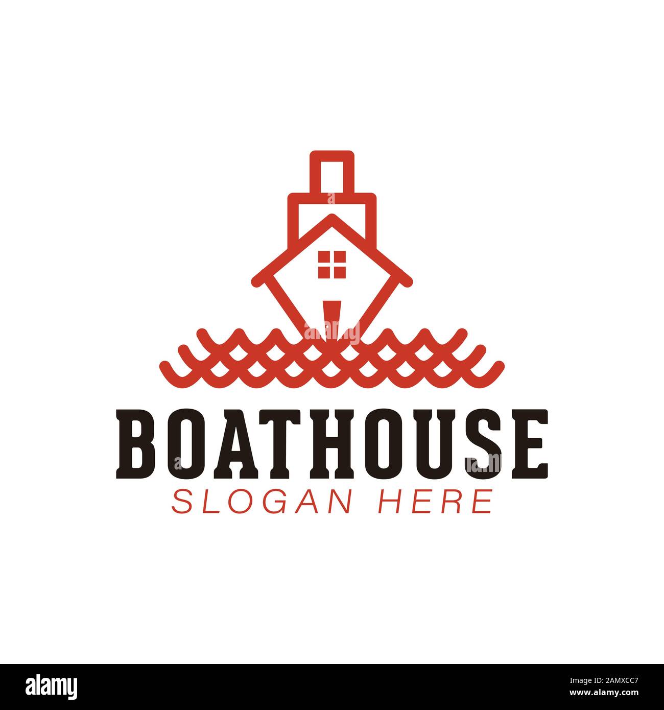 boat house mono line logo Ideas. Inspiration logo design. Template ...