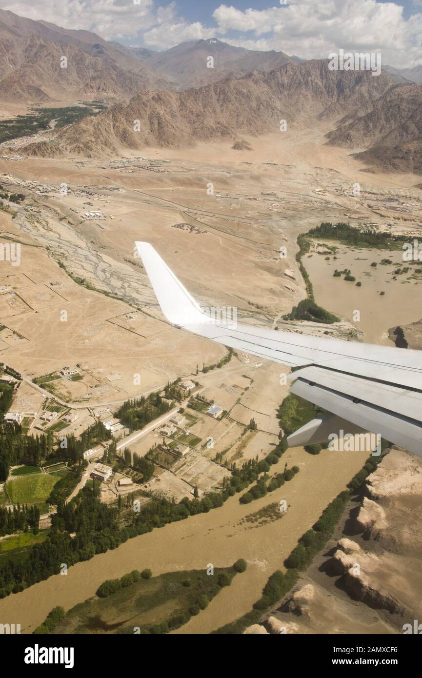 Flight to Leh, Ladakh, India, just before landing Stock Photo - Alamy